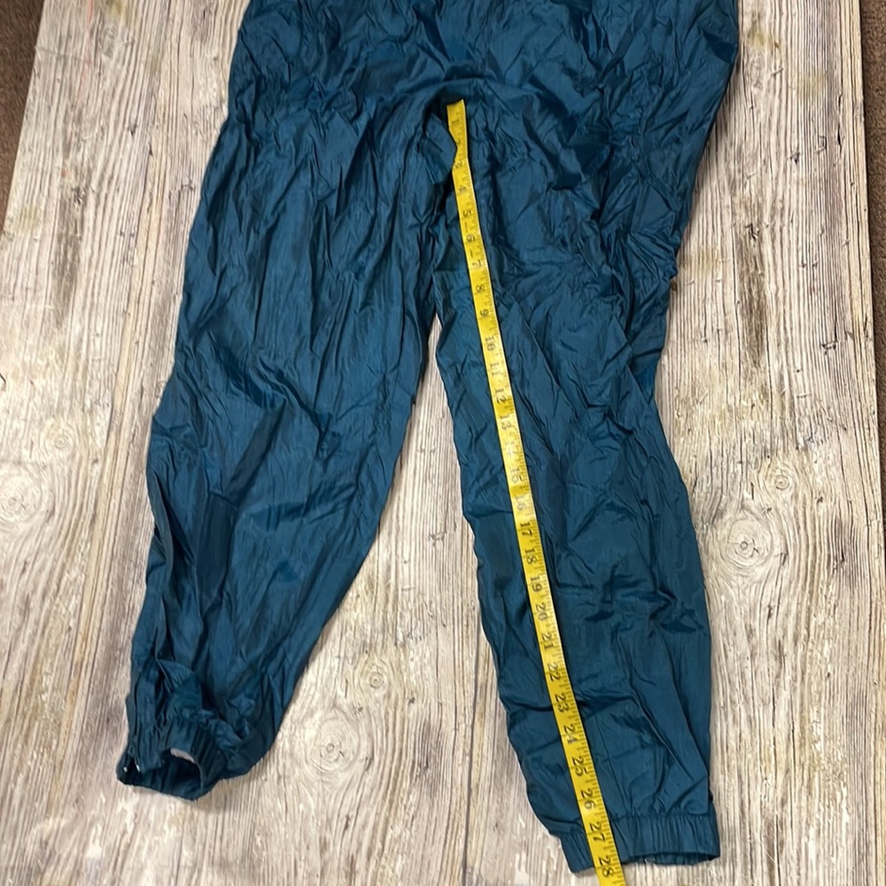 80s Retro Bold Spirit Shiny Emerald Green Wind Pants - Gem